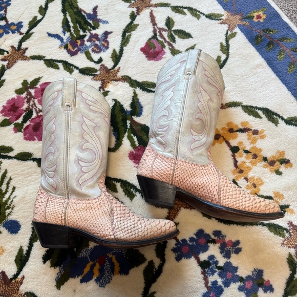 Durango | Shoes | Vintage Durango Pink Snakeskin Python Leather Upper ...